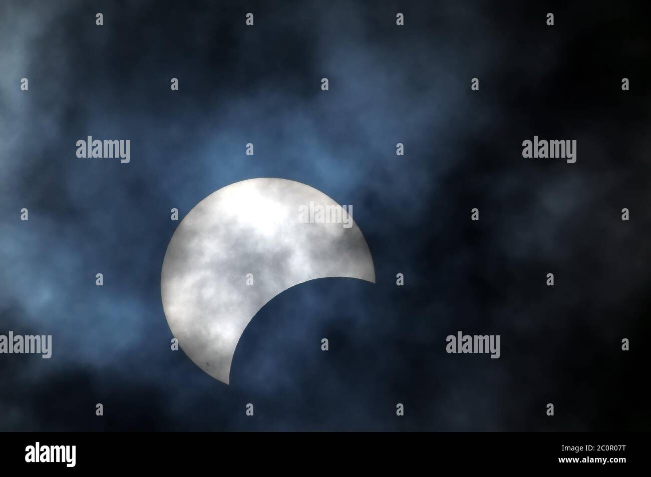 Partial Solar Eclipse Stock Photo - Alamy