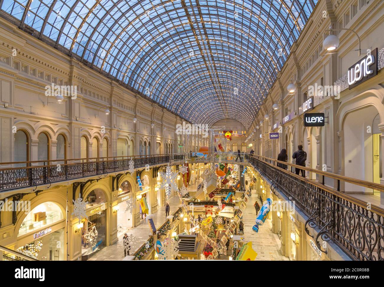 Christmas holiday interior in the Main Department Store GUM Stock Photo ...