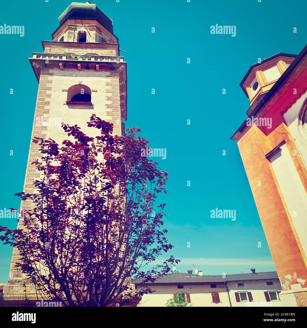 Italian style belfry hi-res stock photography and images - Alamy