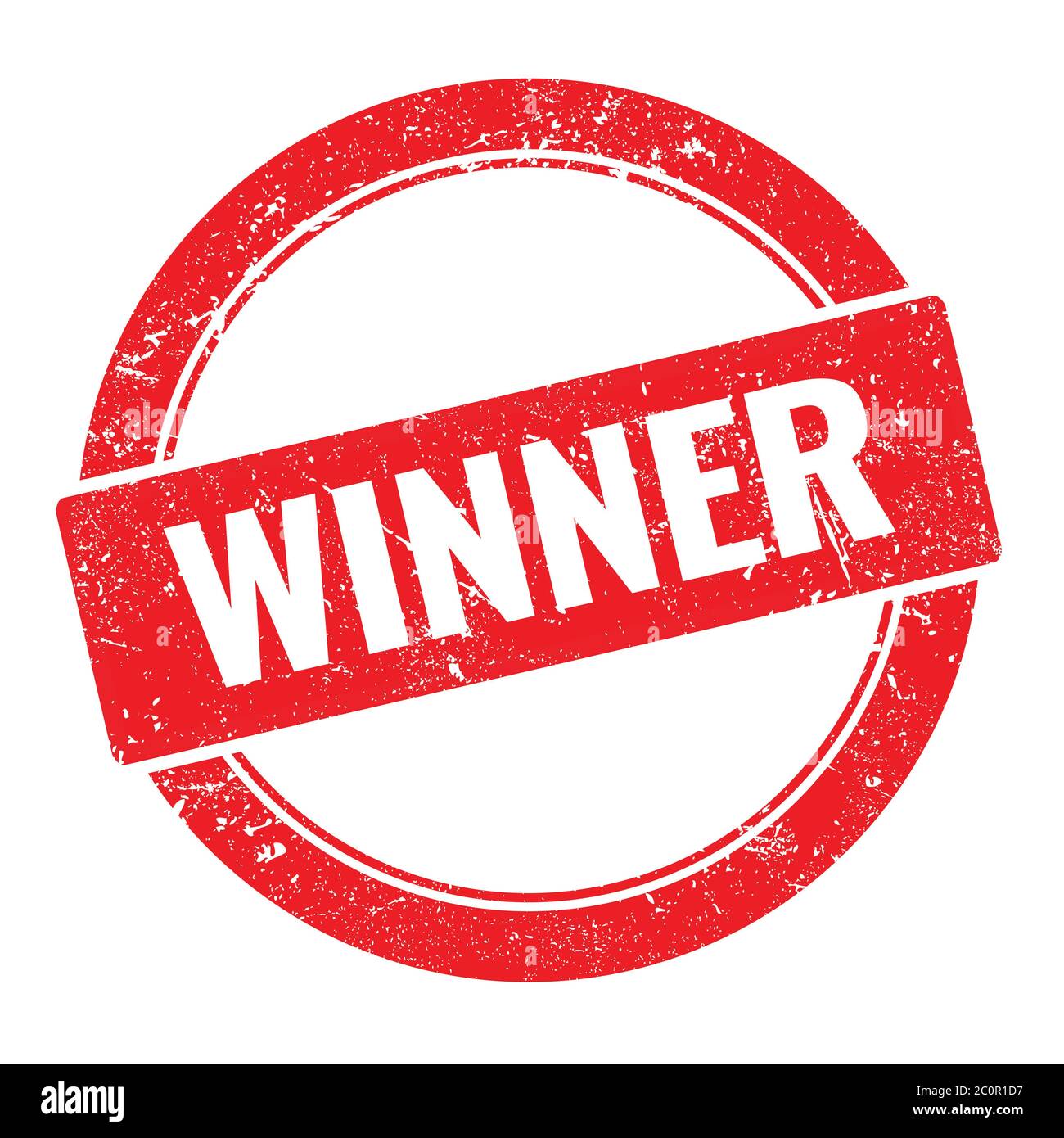 WINNER red round grungy stamp Stock Photo - Alamy