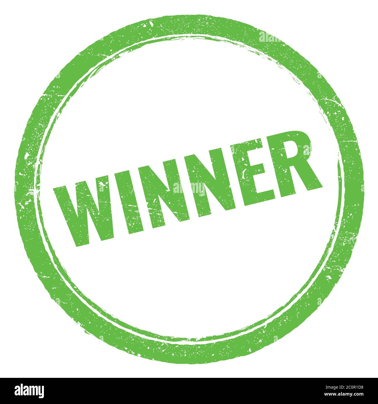 WINNER green round grungy stamp Stock Photo - Alamy