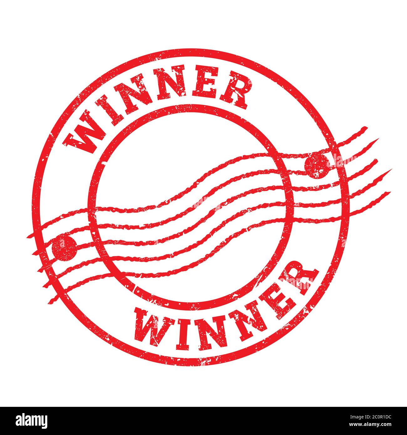 WINNER red round grungy stamp Stock Photo - Alamy
