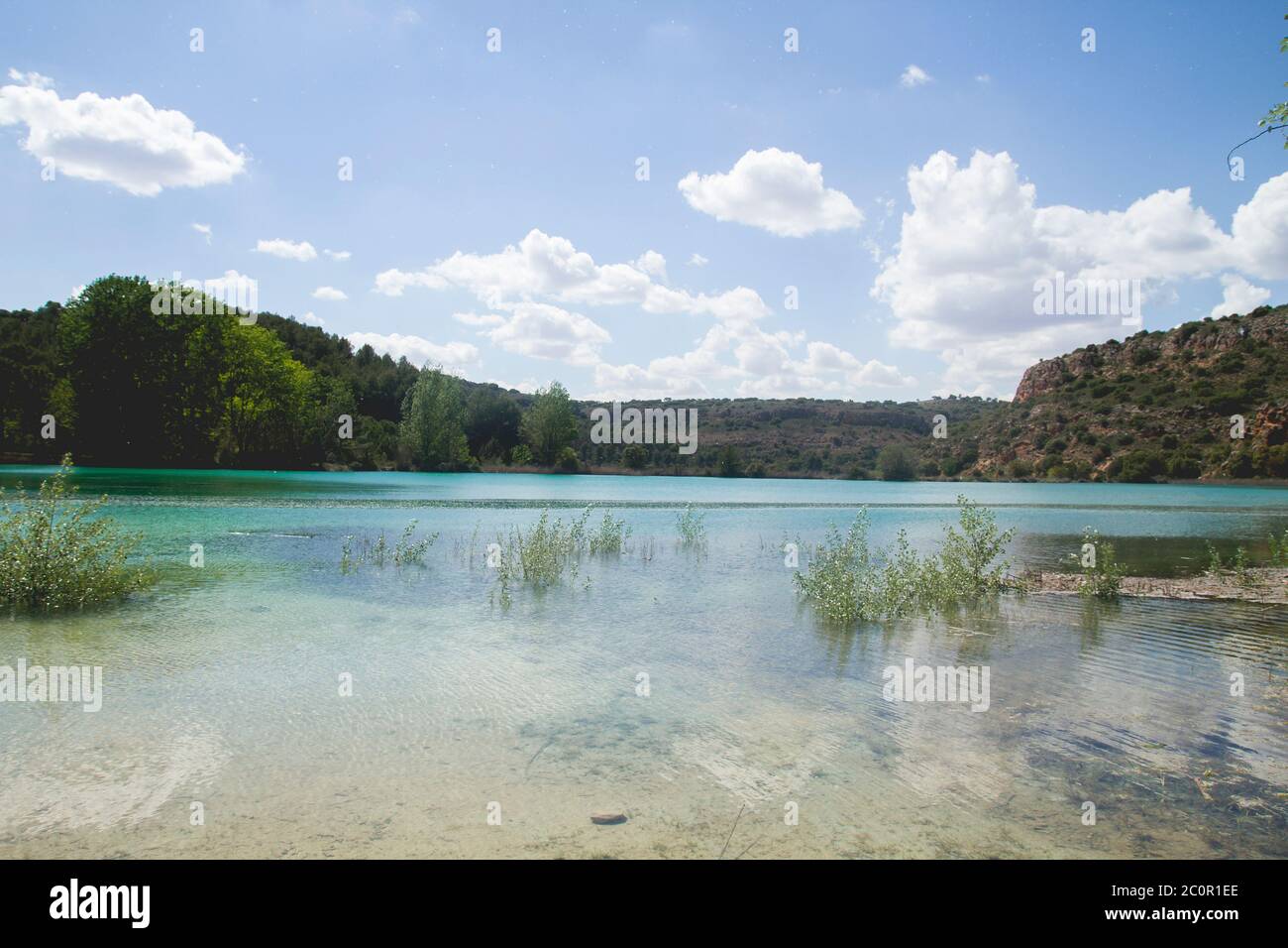 Landscape in Lagunas de Ruidera Natural Park in Castilla-La Mancha ...