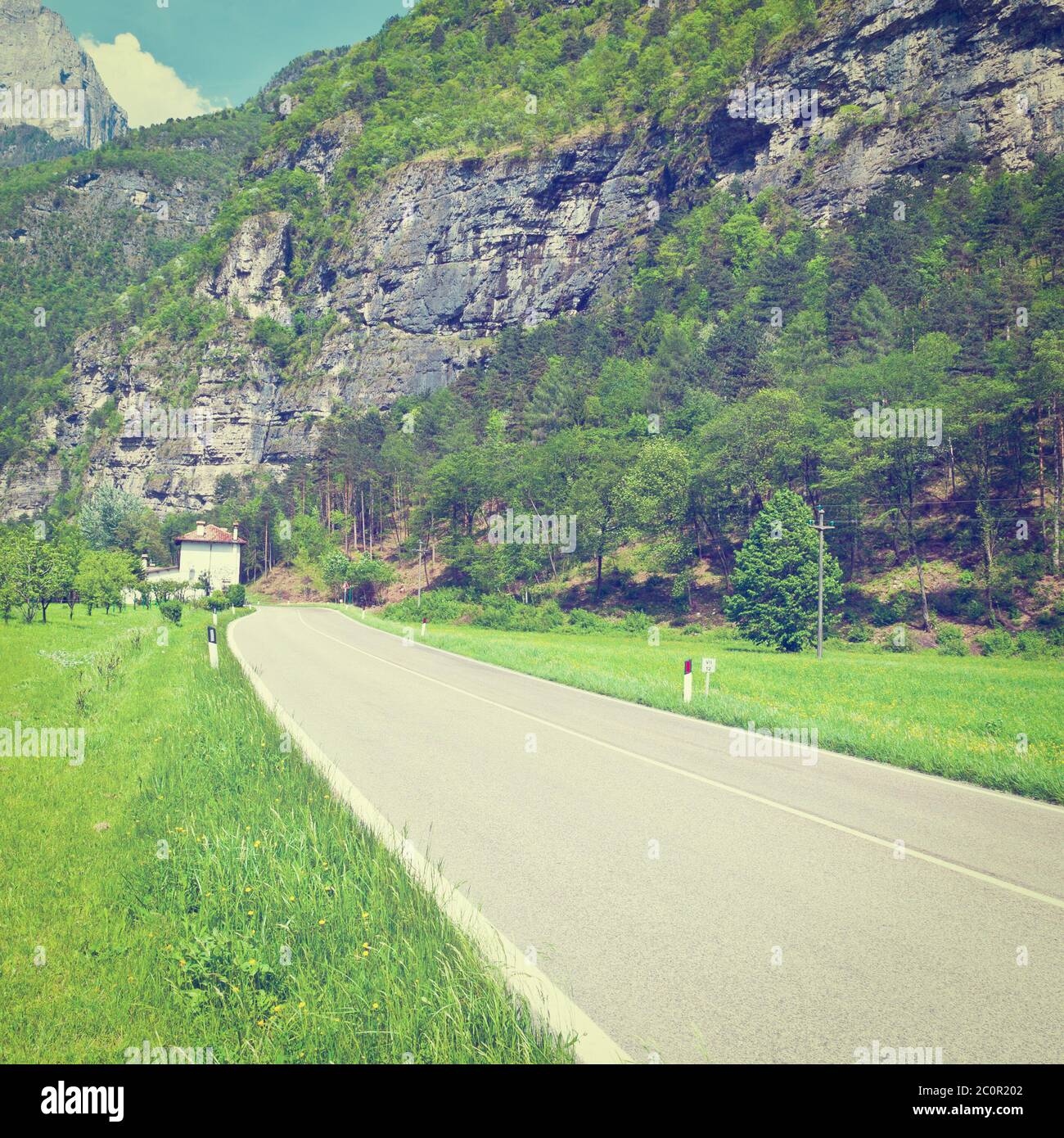 Road in the Alps Stock Photo - Alamy