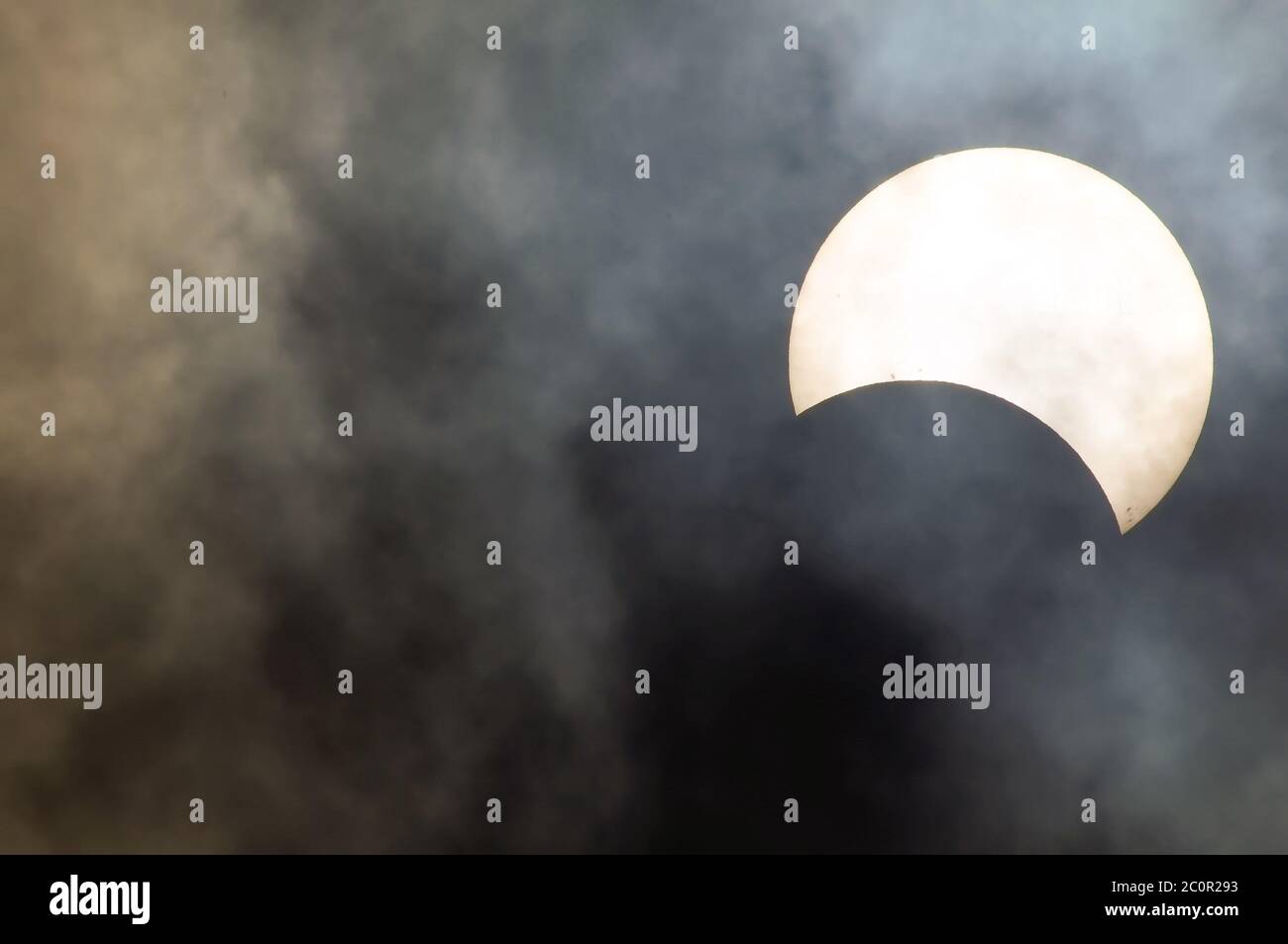 Partial Solar Eclipse Stock Photo - Alamy