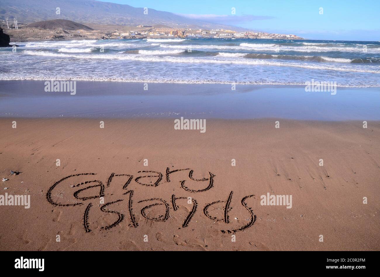 Sand writing word relax written hi-res stock photography and images - Alamy