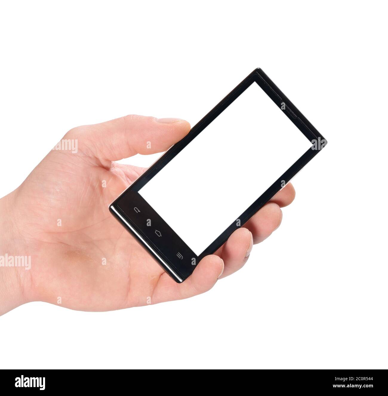The black smartphone in man#39;s hand Stock Photo - Alamy
