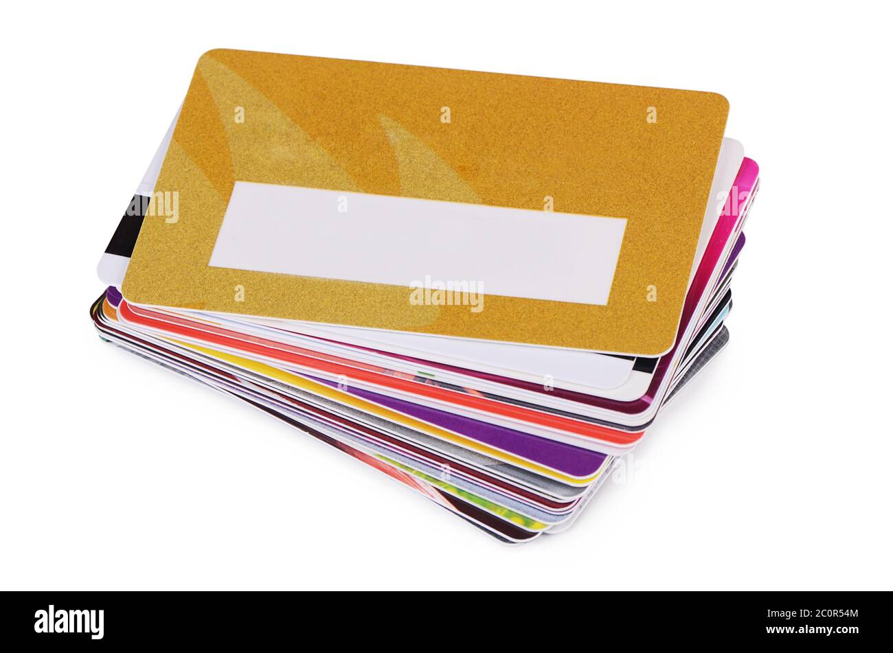 Plastic card isolated on white background Stock Photo - Alamy