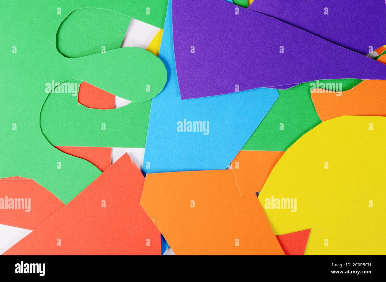 Set of a color paper close up Stock Photo - Alamy