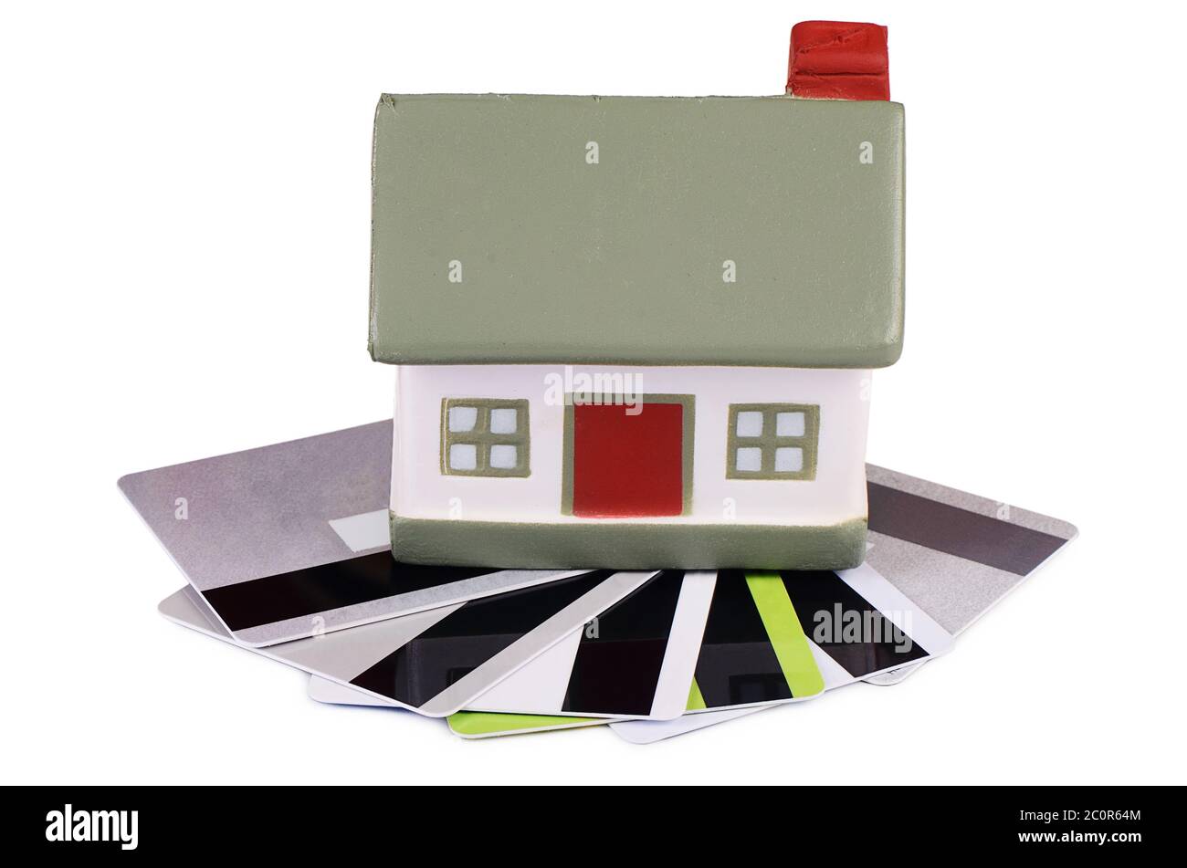 Plastic card isolated on white background Stock Photo - Alamy