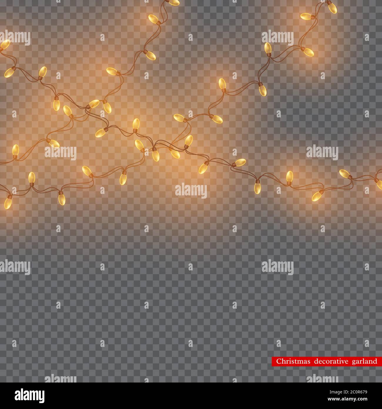 Christmas garland bulb background Stock Vector Images - Alamy