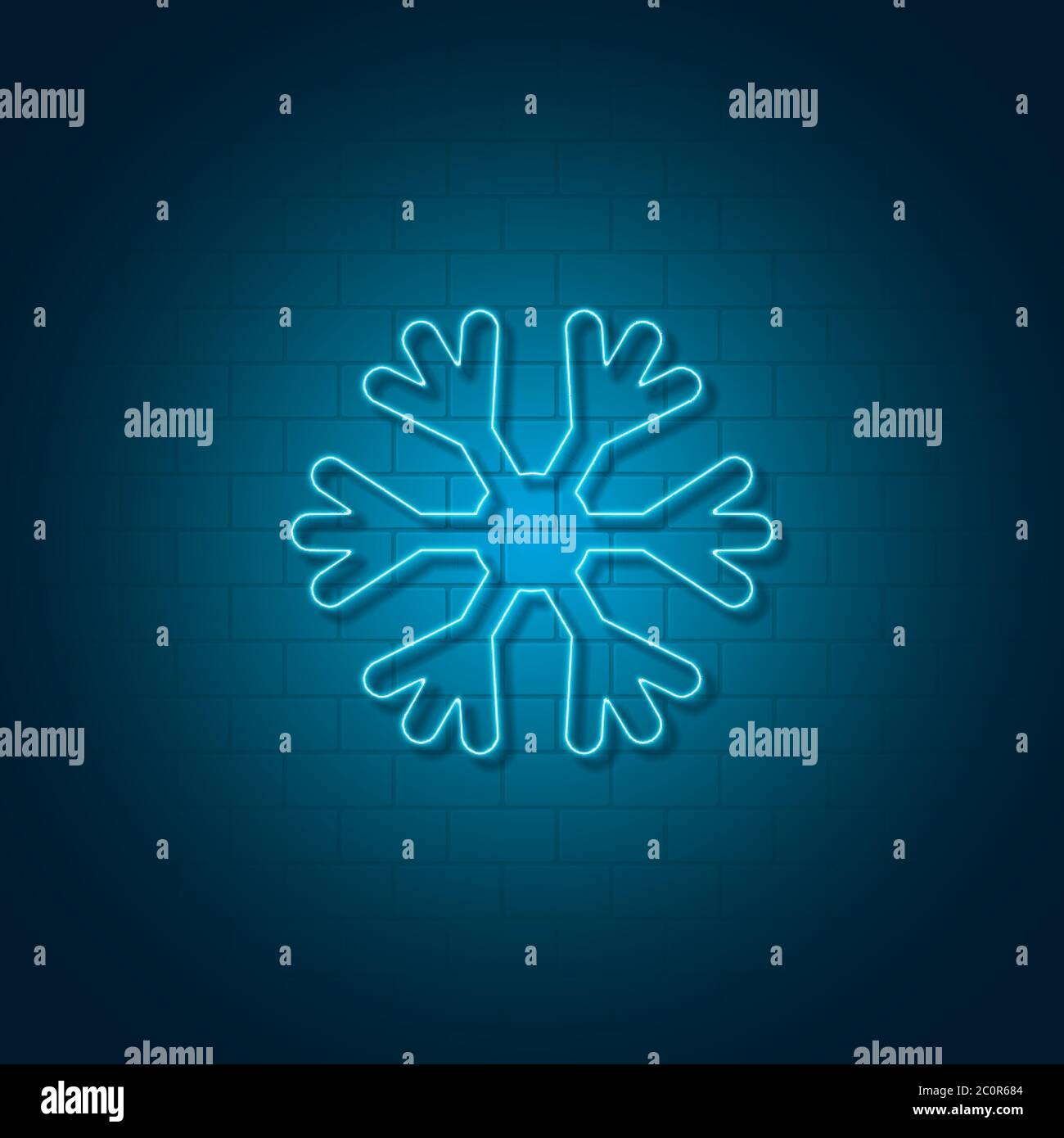 3d neon snowflake Stock Vector Images - Alamy