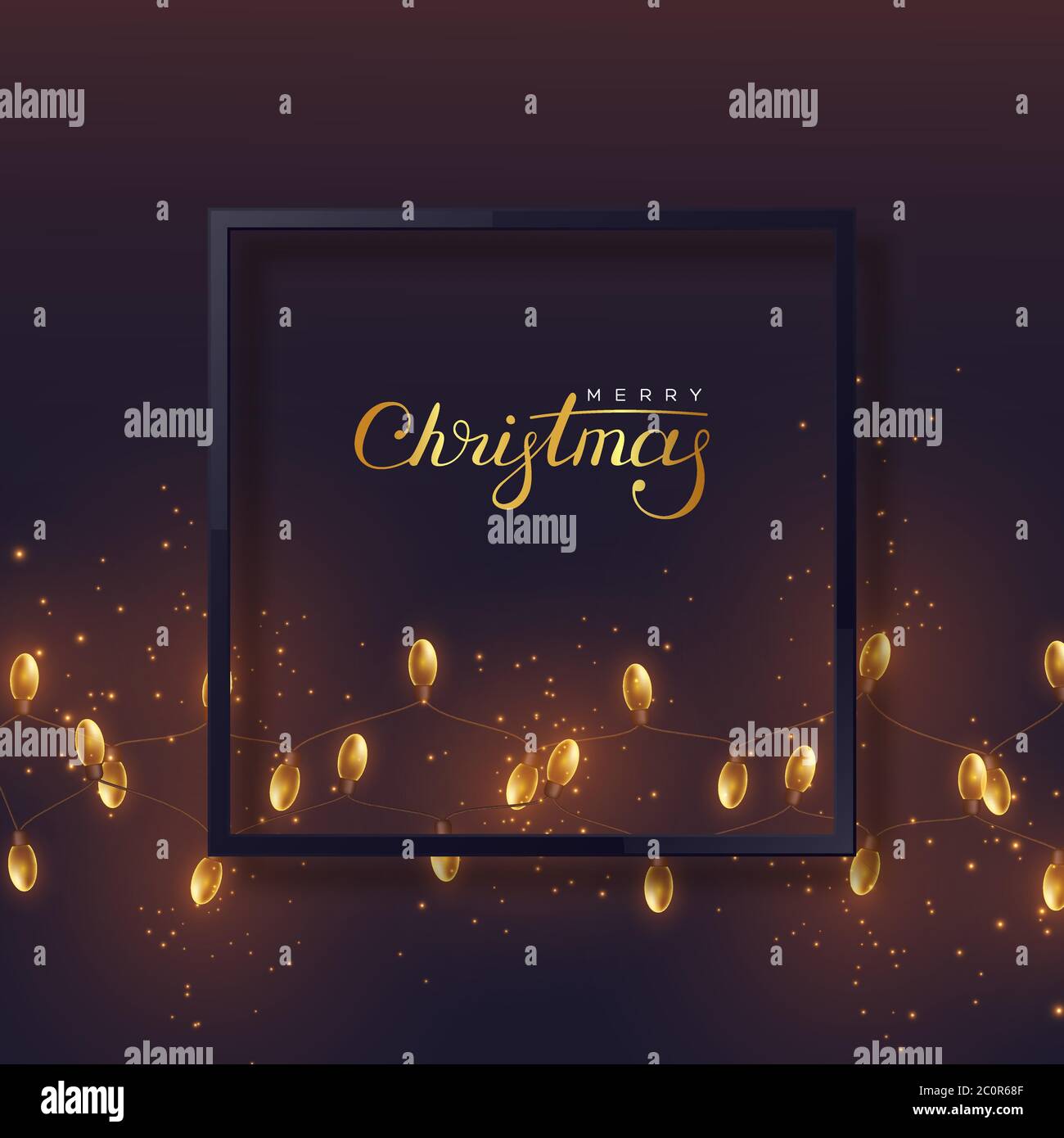 Christmas decoration luminous garland Stock Vector Images - Alamy