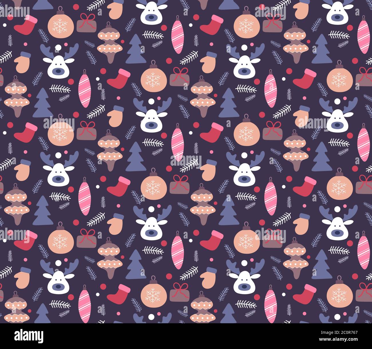 Seamless pattern deer snow Stock Vector Images - Alamy