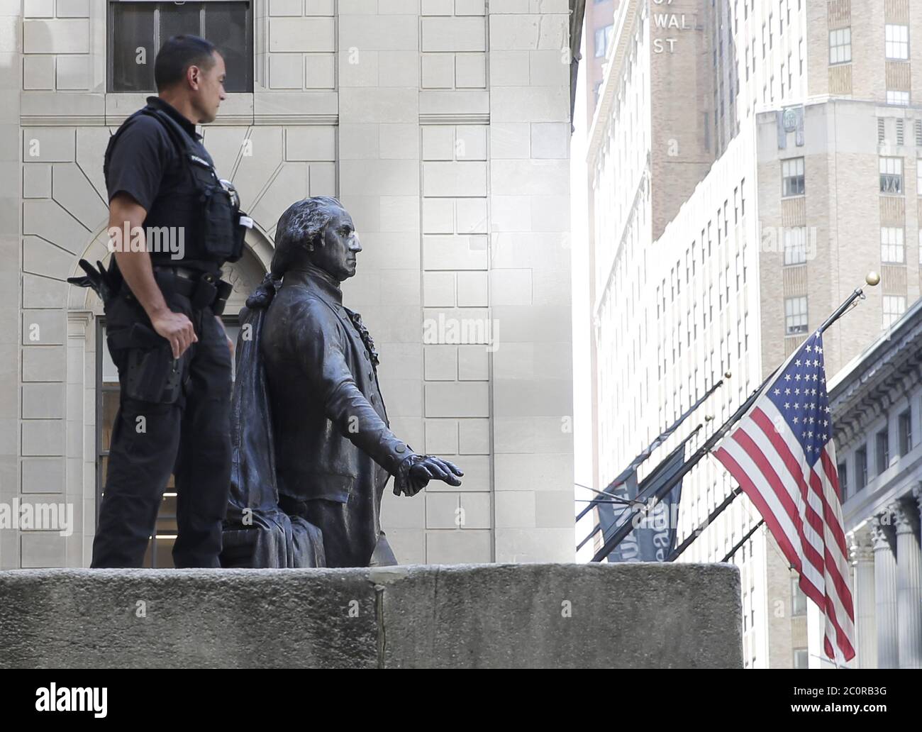 New York, United States. 12th June, 2020. Federal agents stand guard at ...