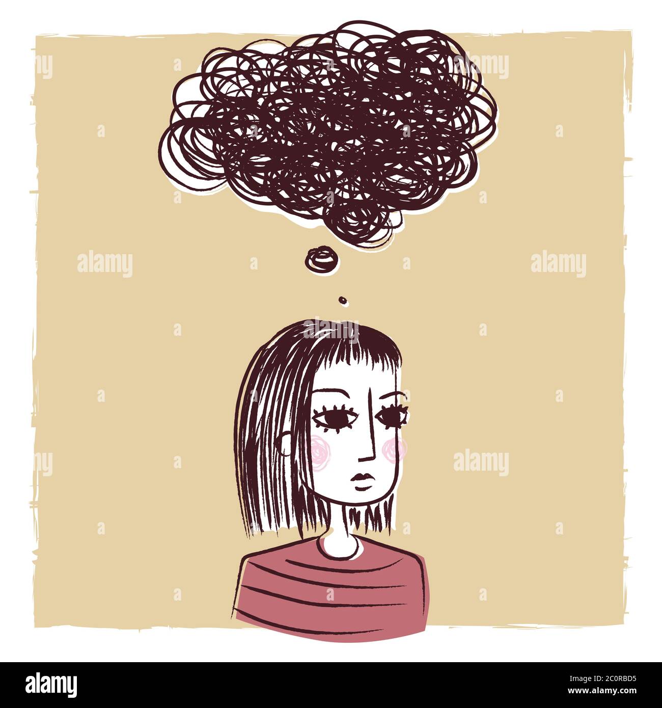 Woman cloud depression hi-res stock photography and images - Alamy
