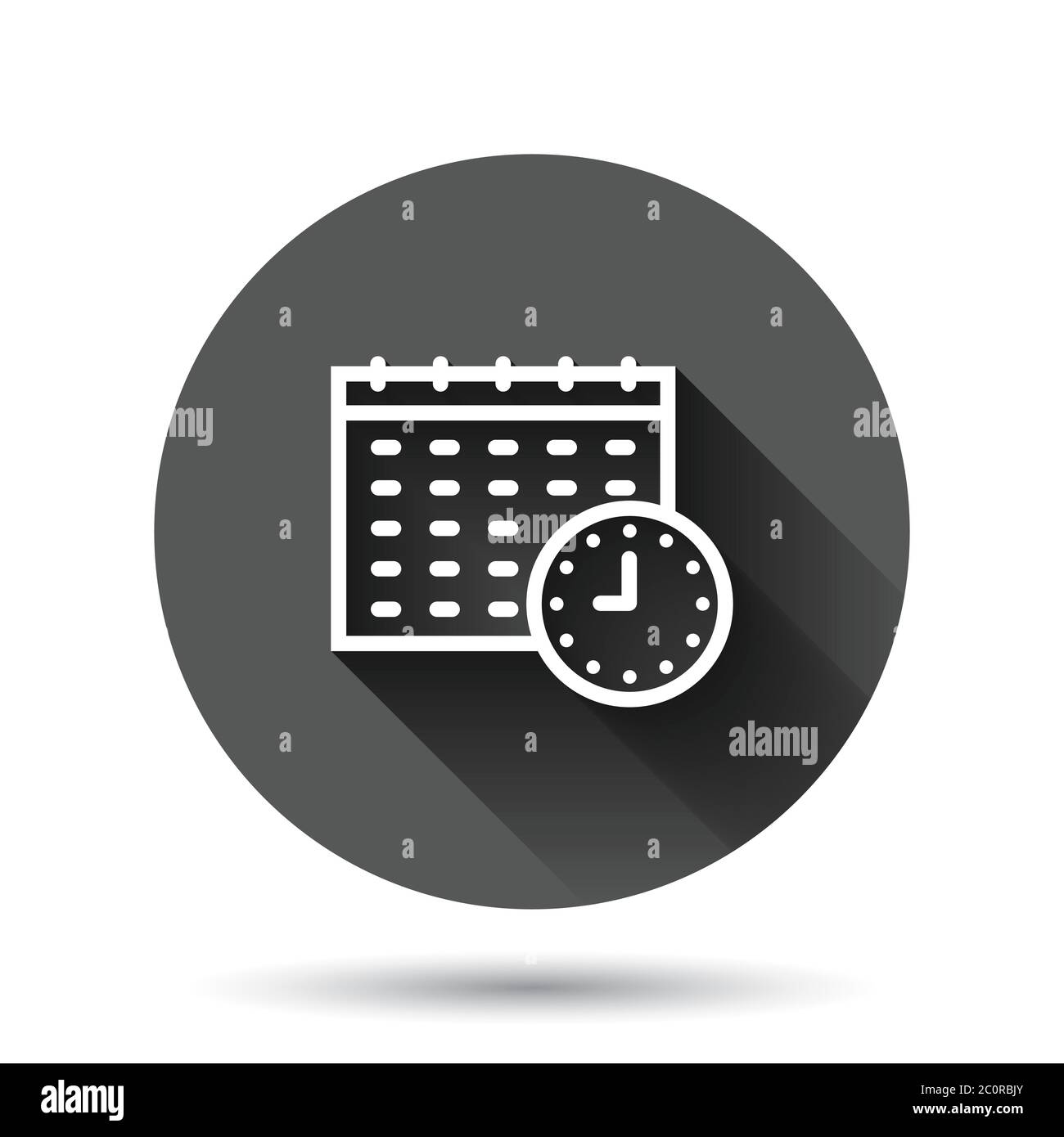 Calendar icon in circle Stock Vector Images - Alamy