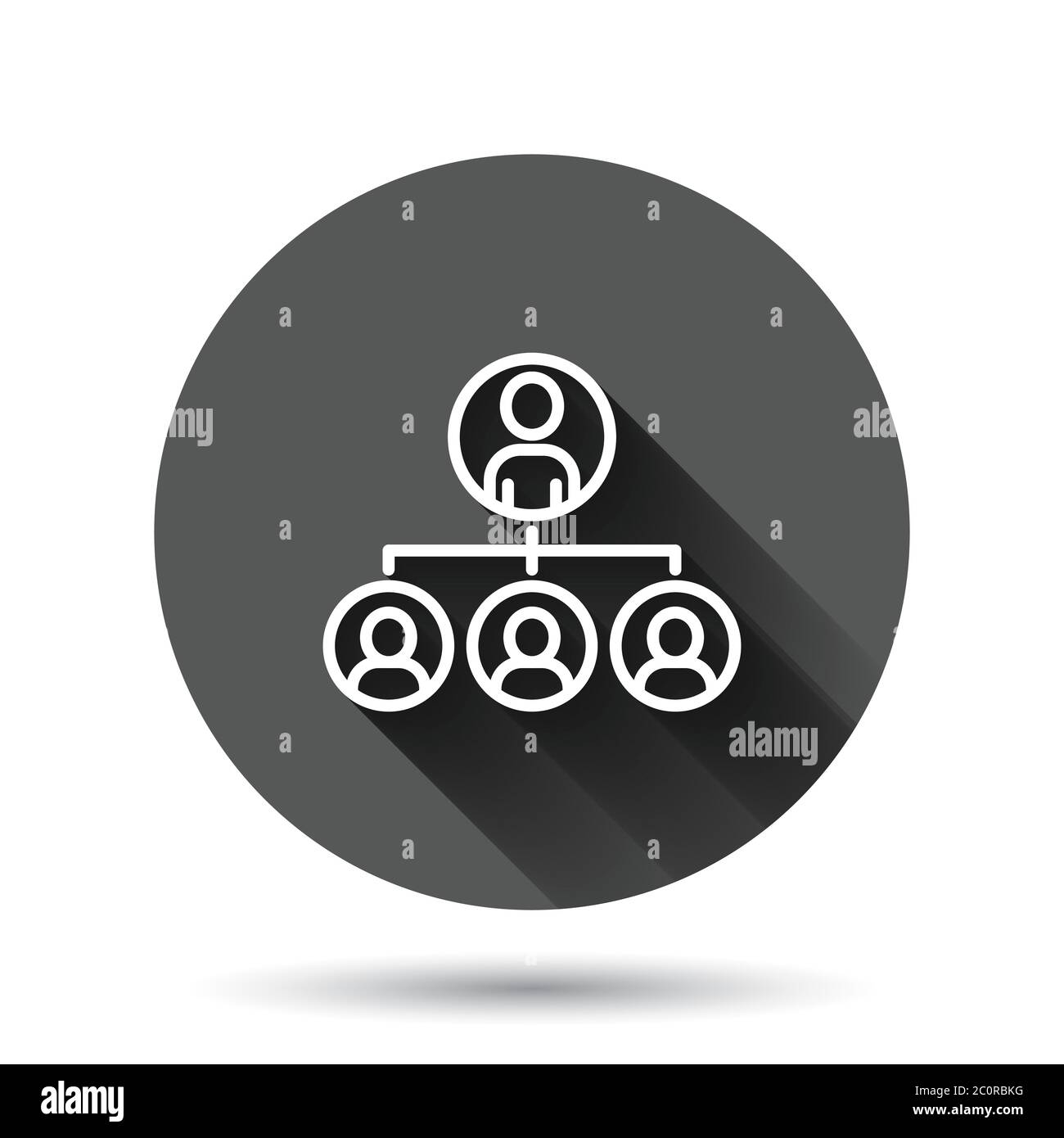 Corporate organization chart with business people vector icon in flat ...