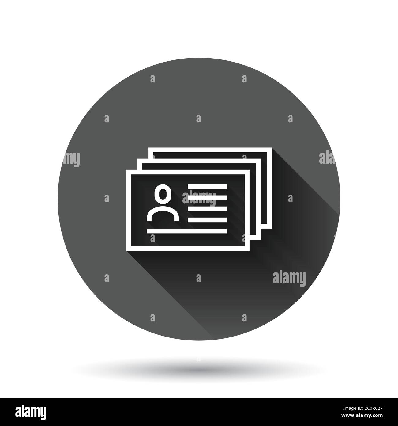 Resume icon in flat style. Contract document vector illustration on ...