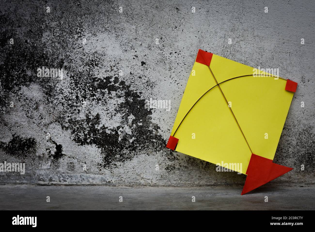 Yellow paper kite, Makar sankranti festival concept Stock Photo - Alamy