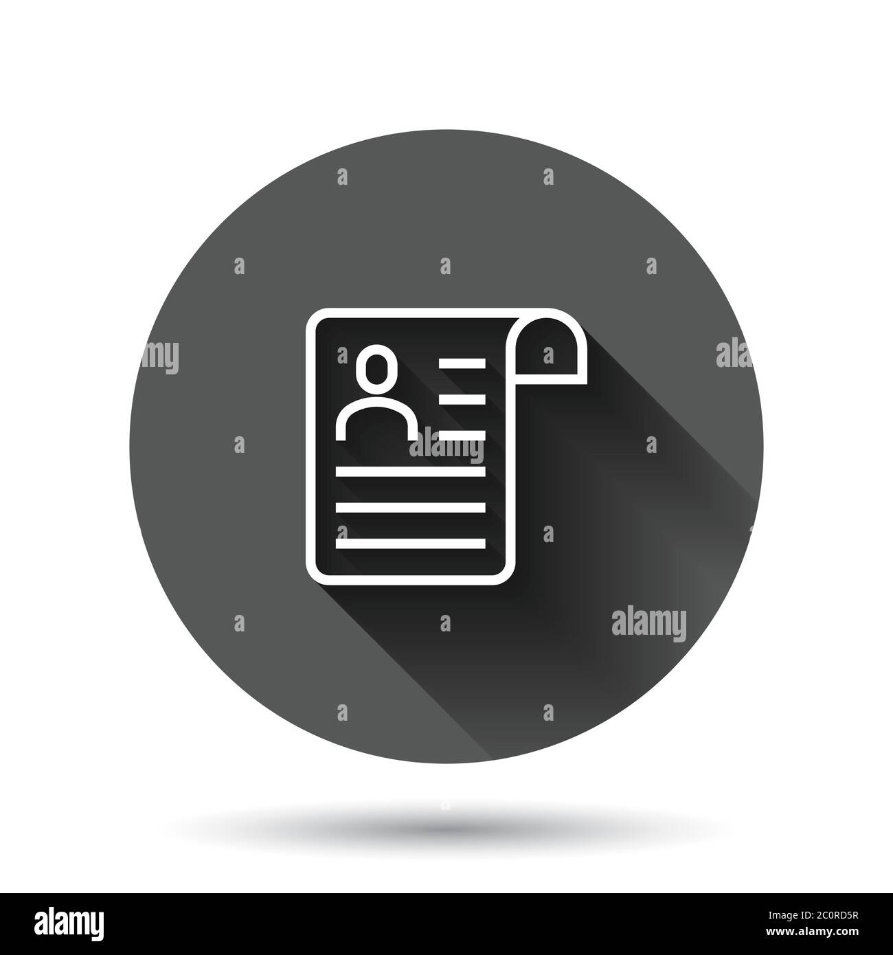 Resume icon on black Cut Out Stock Images & Pictures - Alamy