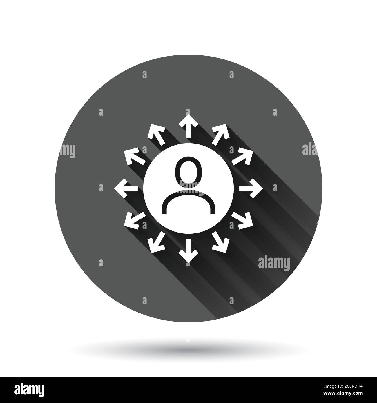 Mind awareness icon in flat style. Idea human vector illustration on ...