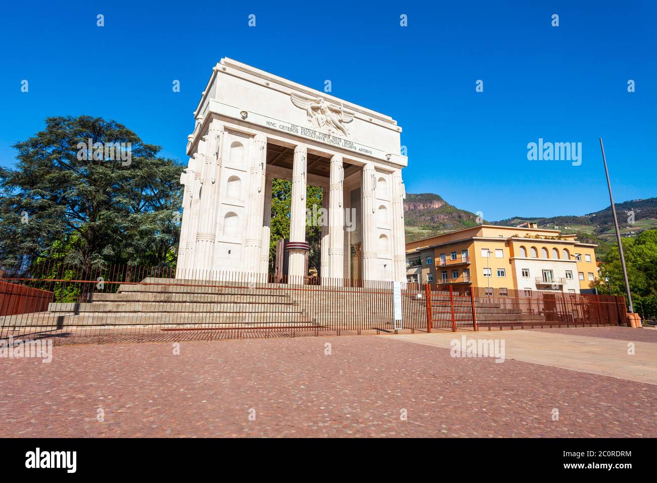 Victory Monument at the Piazza della Vittoria square in Bolzano city in ...