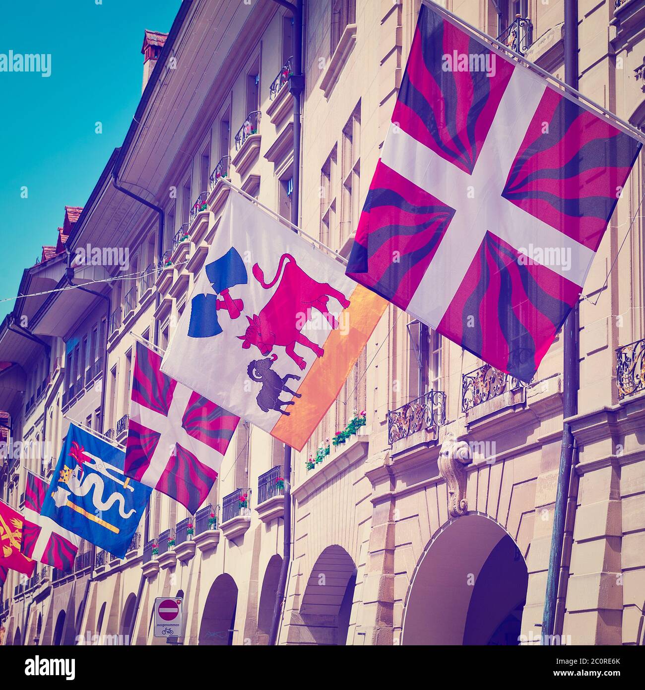 Flags in Berne Stock Photo - Alamy