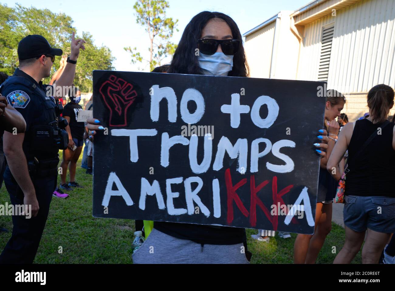 Melbourne Florida. USA. June 11, 2020. Group protesting the death of ...
