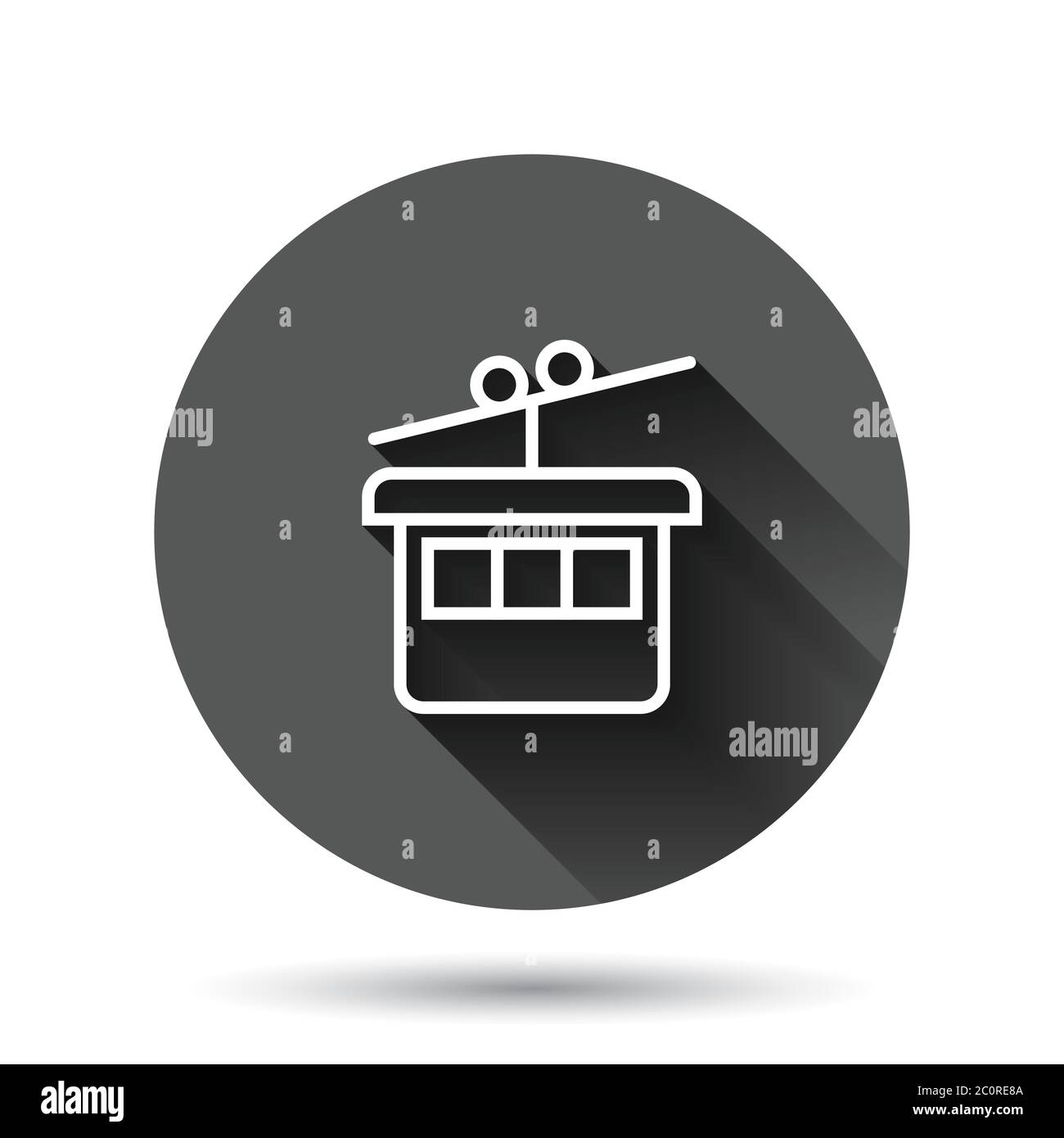 Ski elevator black icon Stock Vector Images - Alamy