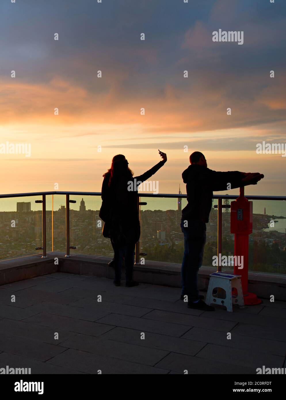 View point at sunset Stock Photo - Alamy