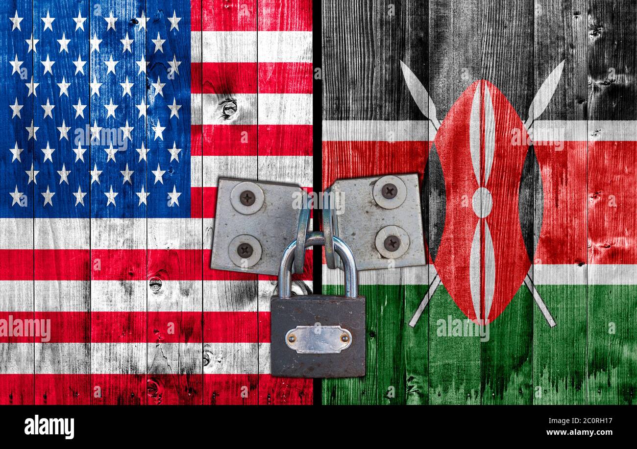 Usa and kenya flag hi-res stock photography and images - Alamy