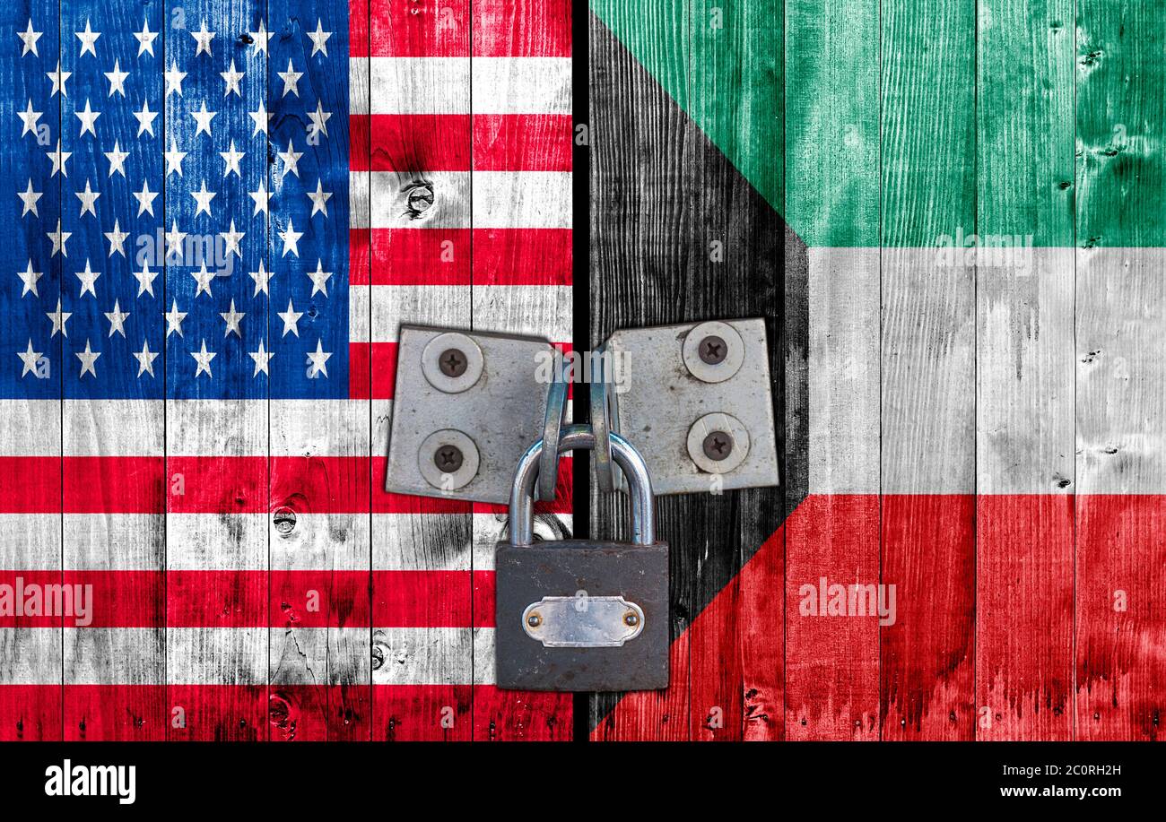 Kuwait usa flag hi-res stock photography and images - Alamy