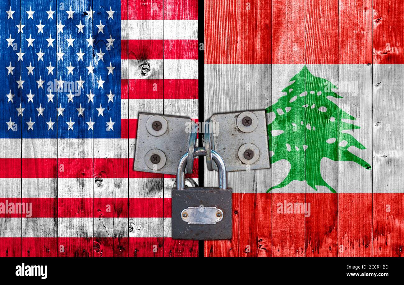 Usa and lebanon flag hi-res stock photography and images - Alamy