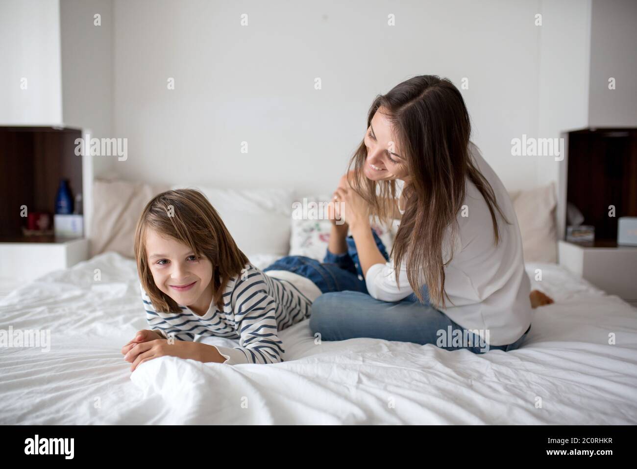 Mom Tickling Son High Resolution Stock Photography and Images - Alamy
