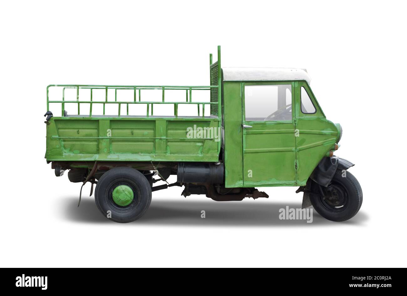 Old three wheel truck Cut Out Stock Images & Pictures - Alamy