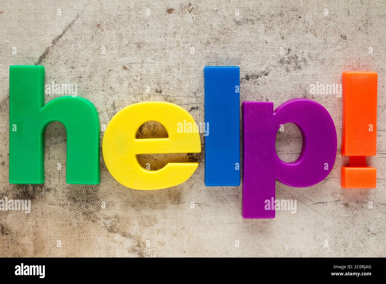 Spelling word HELP Stock Photo - Alamy