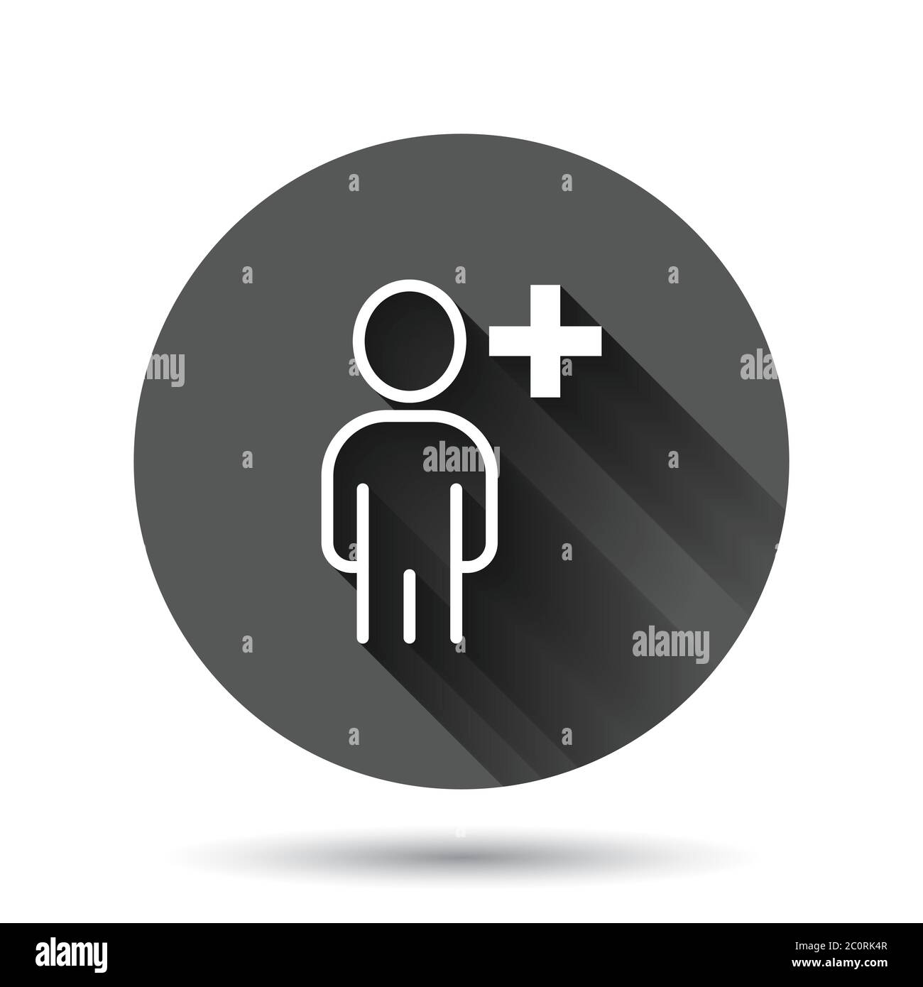 People with plus icon in flat style. Staff vector collection ...