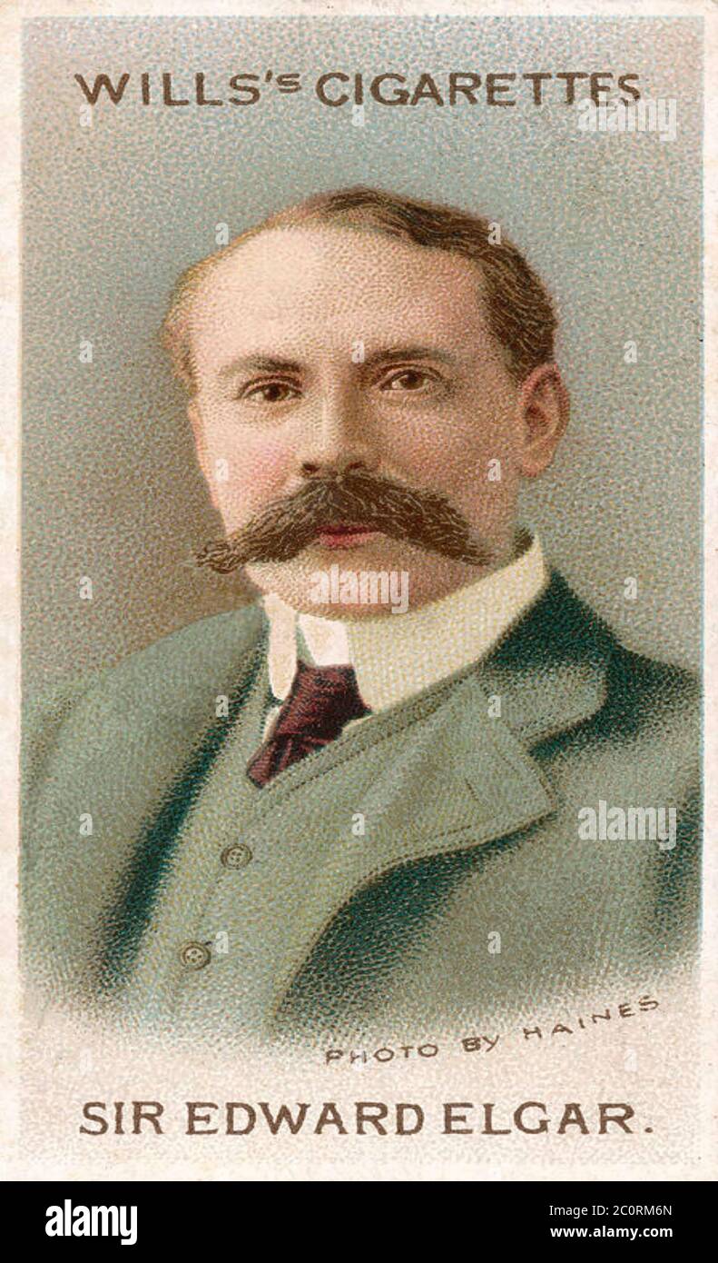 EDWARD ELGAR (1857-1934) English composer about 1900 shown on a ...
