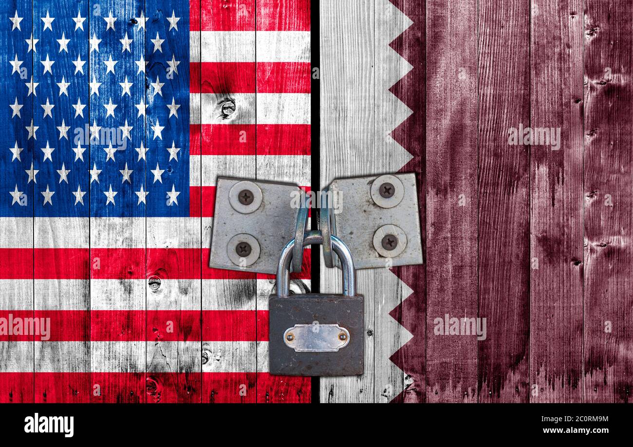 Qatar usa flag hi-res stock photography and images - Alamy