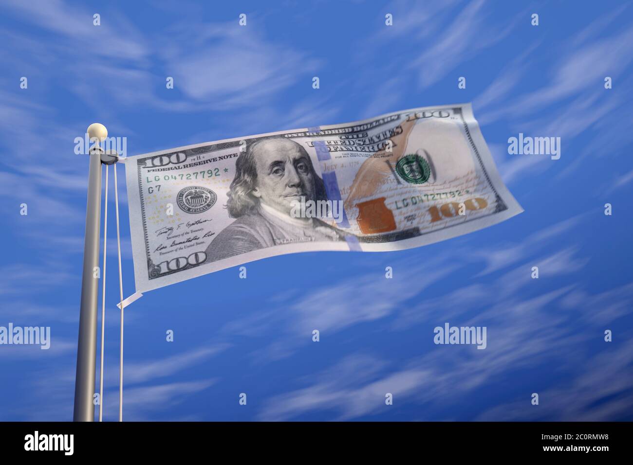 100 Dollar Money Flag Stock Photo - Alamy