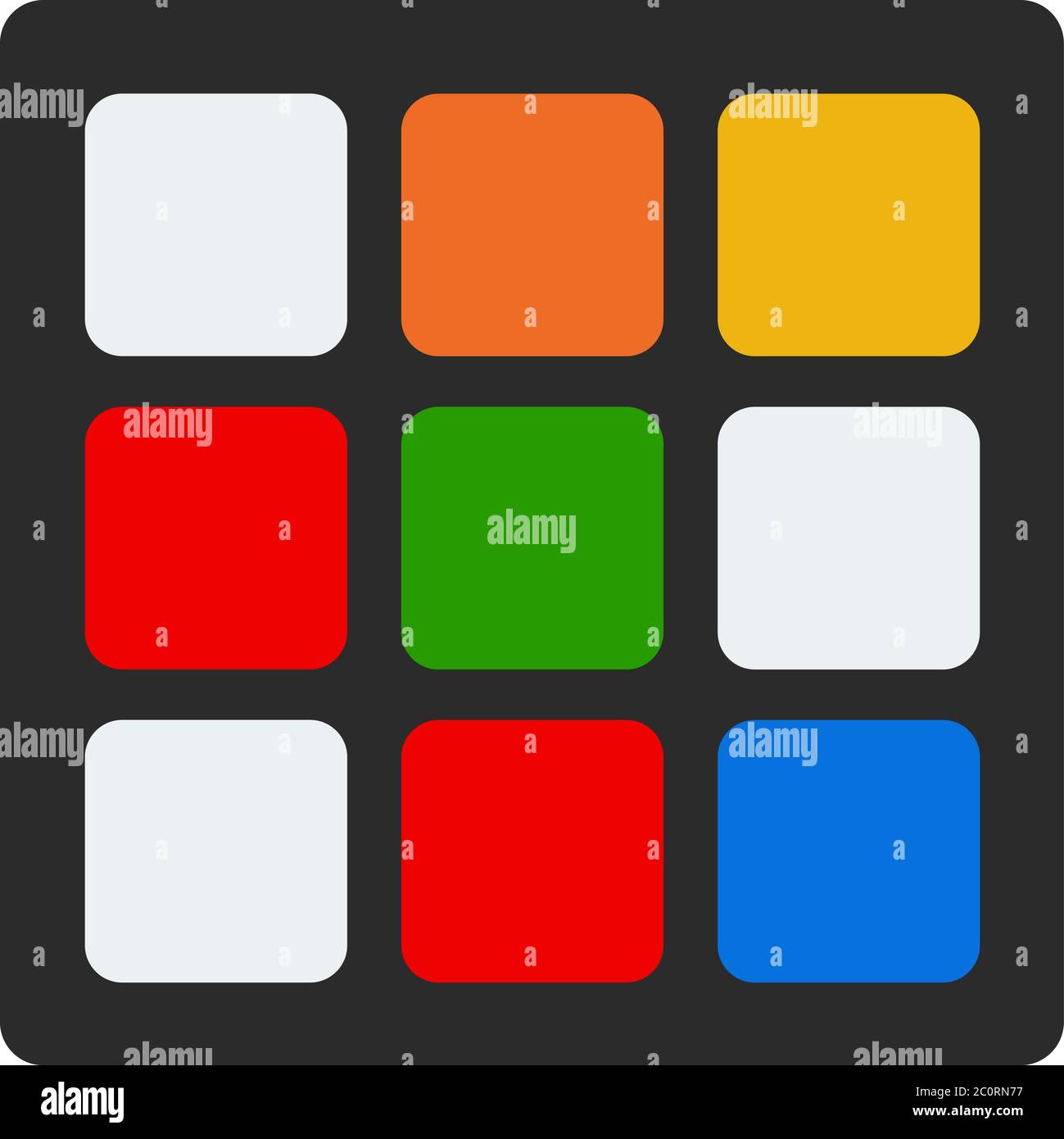 Rubik's cube of black color vector flat isolated Stock Vector Image ...