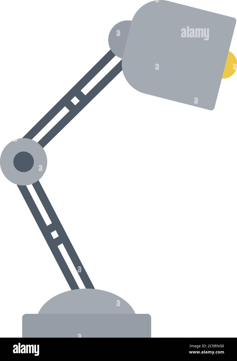 Table lamp with adjustable angle vector flat isolated Stock Vector ...