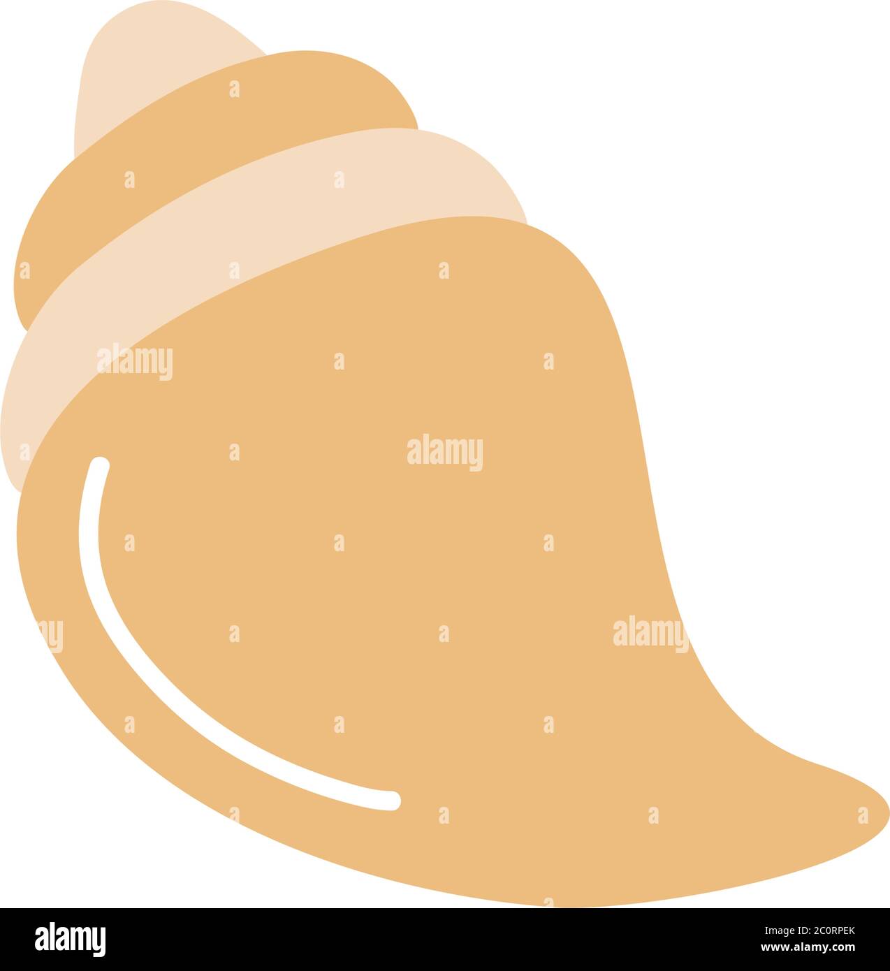 sea snail icon over white background, flat style, vector illustration ...