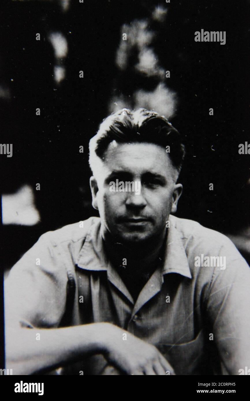 Fine 1970s vintage black and white photography of the self-portrait of ...