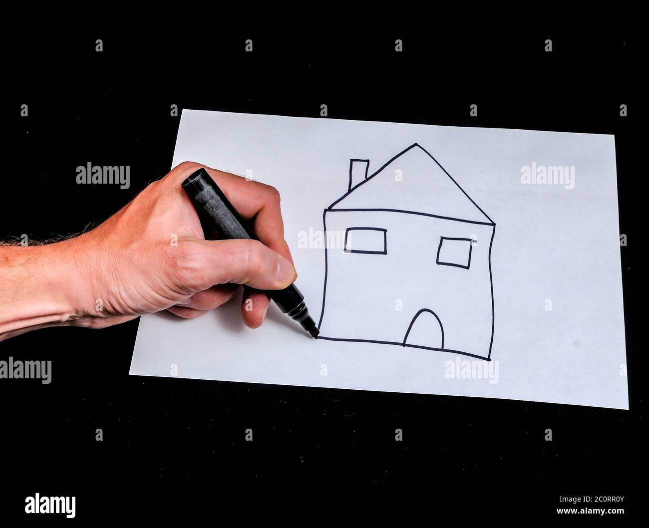 Drawing on a White Paper Stock Photo - Alamy