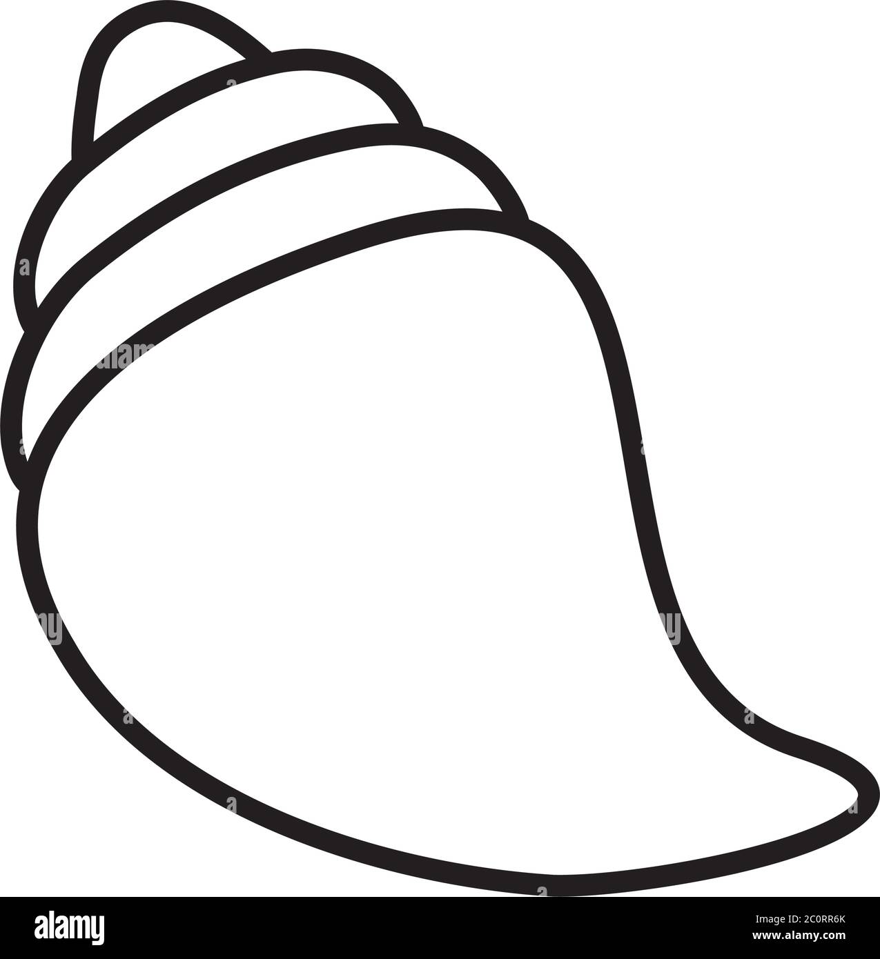 sea snail icon over white background, line style, vector illustration ...