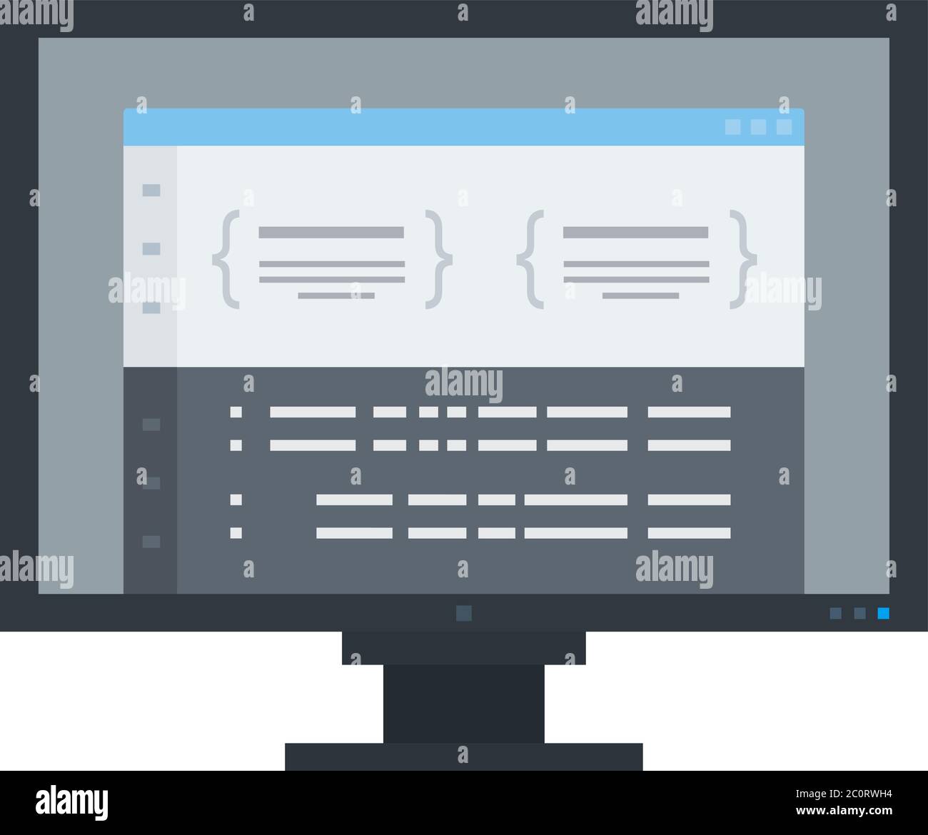 Flat computer monitor icon vector isolated Stock Vector Image & Art - Alamy