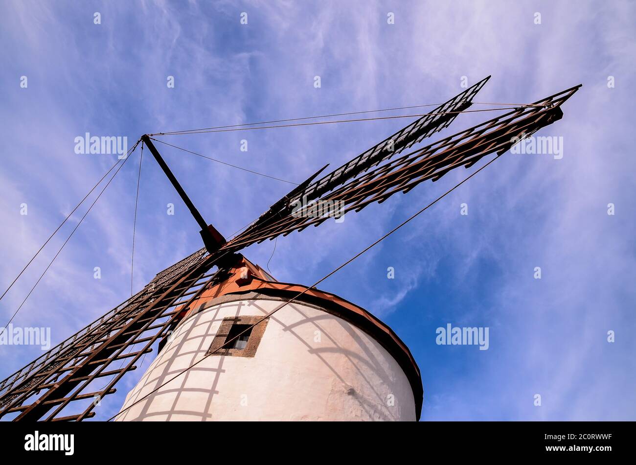 Vintage Wind Mill Stock Photo - Alamy