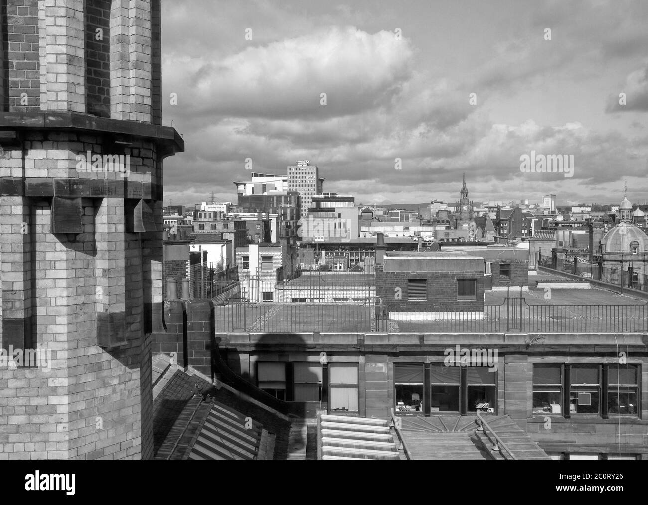 Glasgow city skyline view Black and White Stock Photos & Images - Alamy